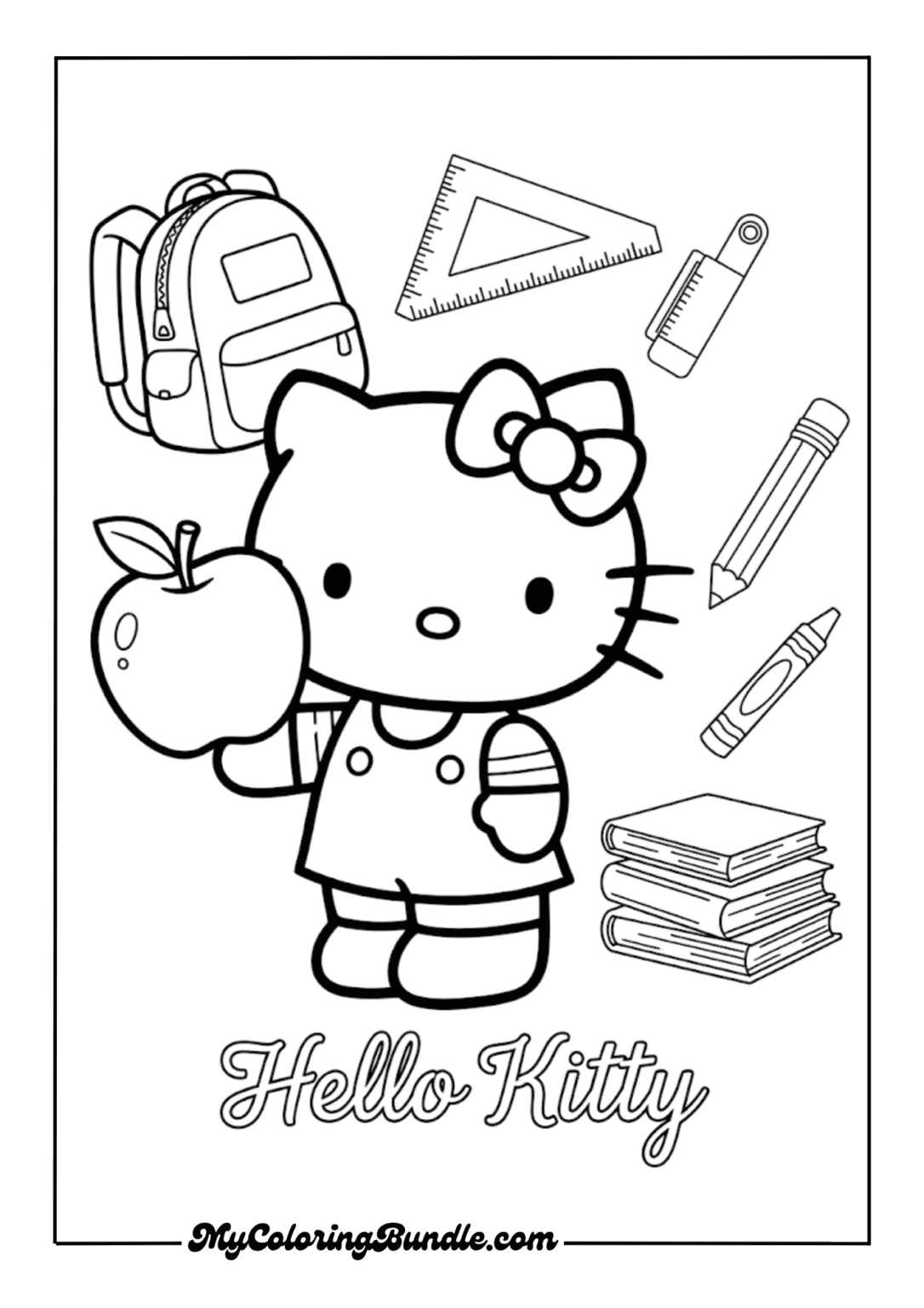 101+ Free Hello Kitty Coloring Pages