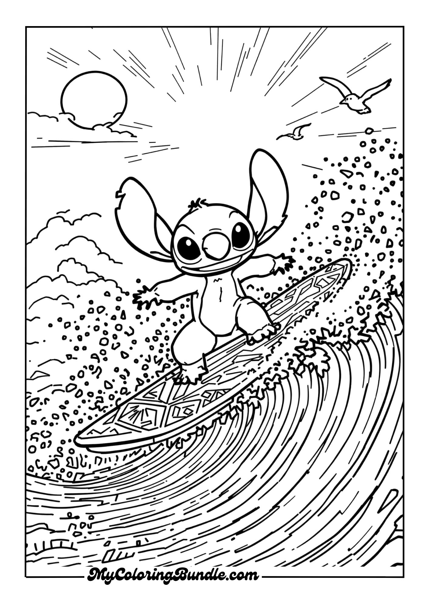 70+Stitch Coloring Pages - Free Printables