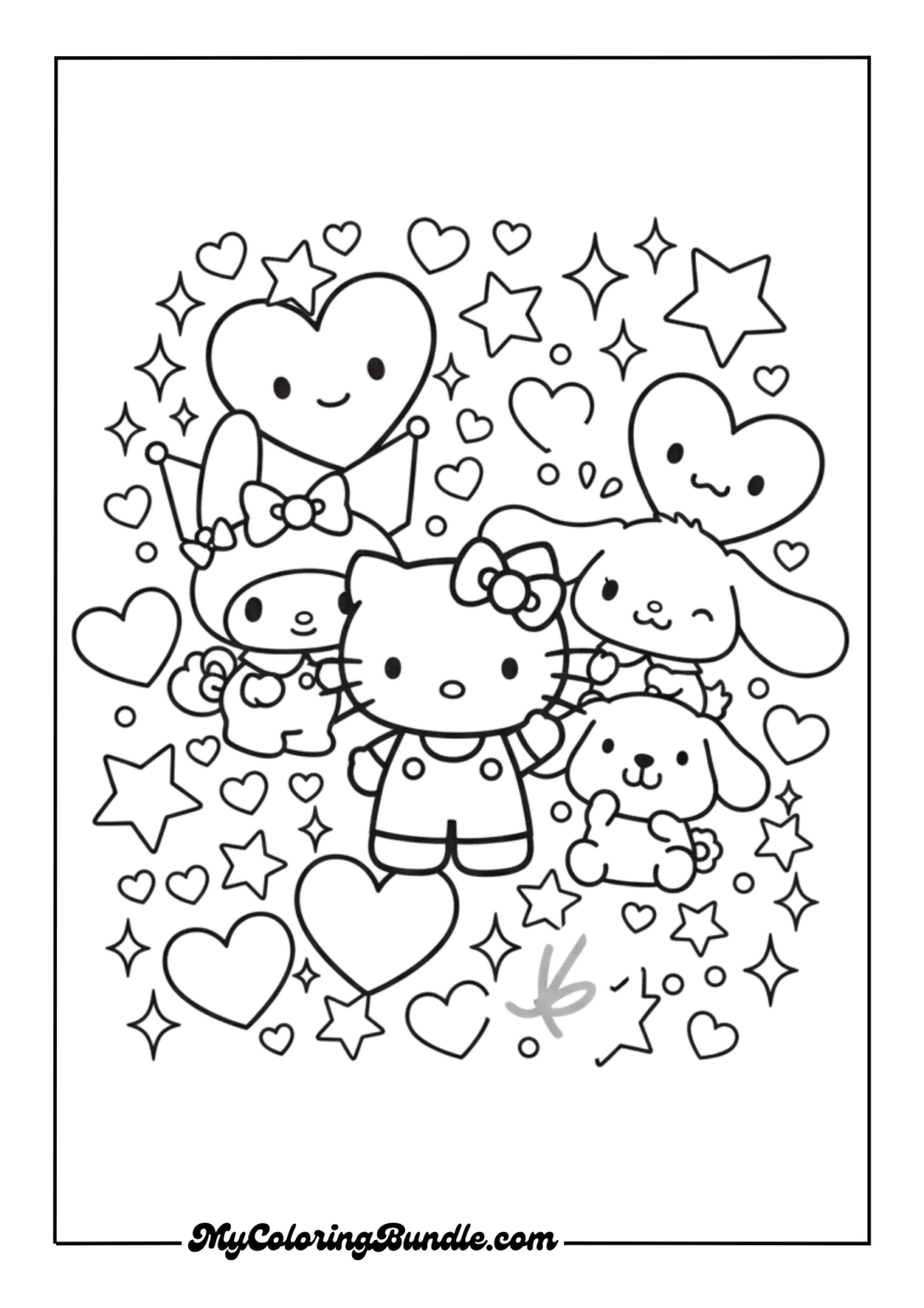 200+ Free Hello Kitty and Her Friends Coloring Pages (Printable PDF)