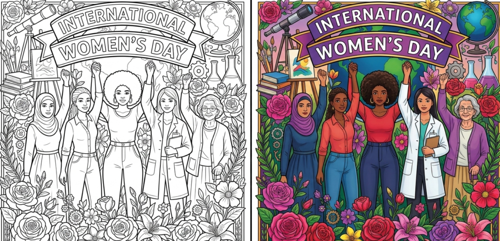 100+ Free International Women's Day Coloring Pages
